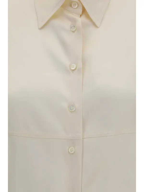 Brunello Cucinelli Balloon Sleeve Silk Shirt