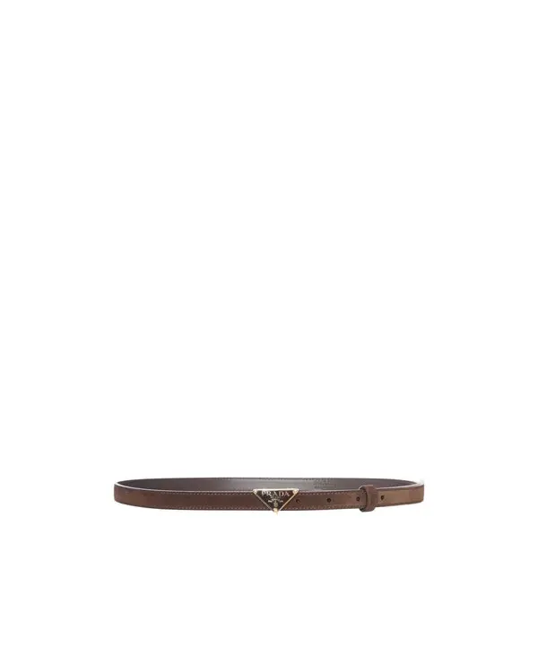 Prada Logo Plaque Buckled Belt - No