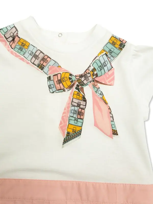 Fendi Short Sleeve Pleated Dress