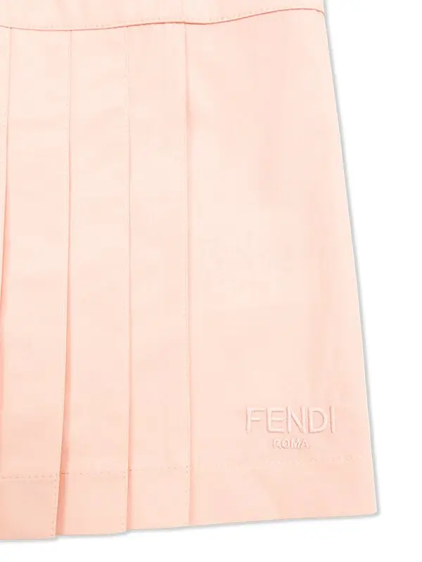 Fendi Short Sleeve Pleated Dress