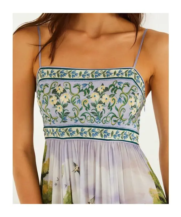 Farm Rio Countryside Landscape Maxi Dress - Multi-color