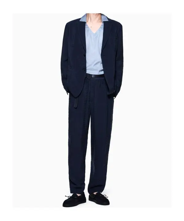Giorgio Armani Textured Single-breasted Blazer