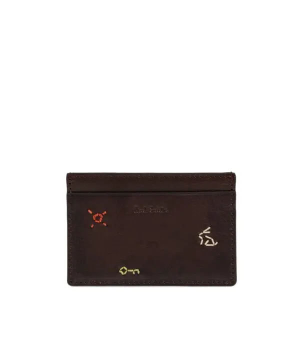 Paul Smith Patterned Card Holder - Black