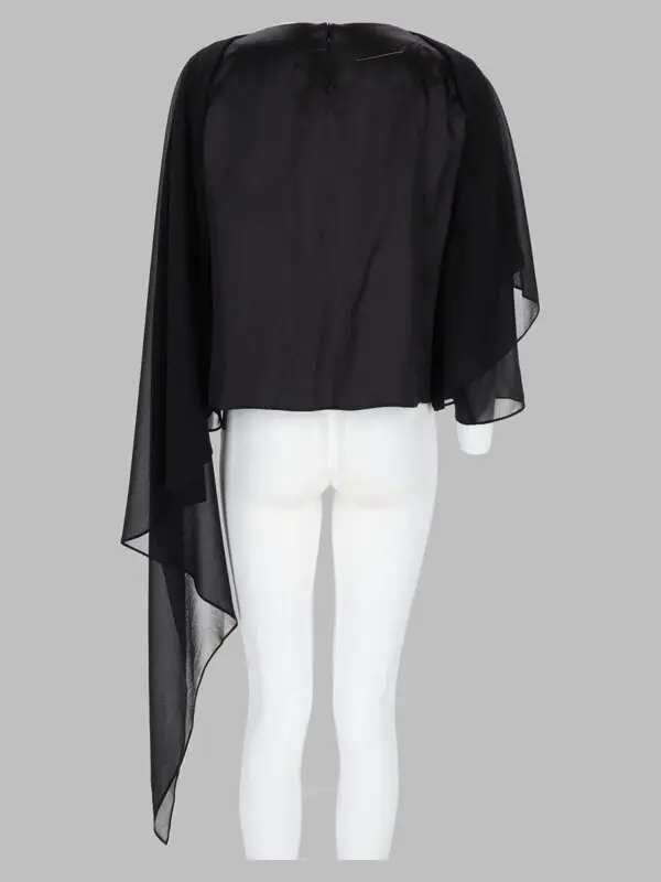 MAISON MARGIELA Asymmetrical Draped Blouse