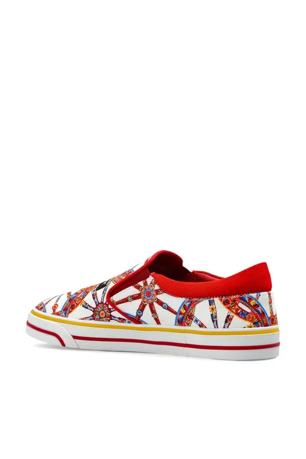 Dolce & Gabbana Carretto Printed Dg Sailing Slip-on Sneakers - No
