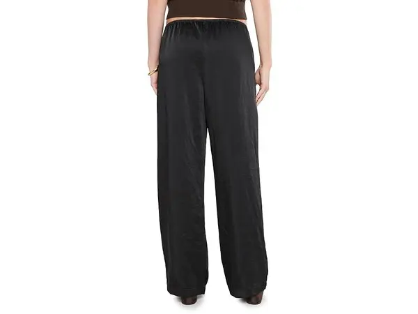 Madewell The Devon Pants Satin Clothing Dark Chicory - Black