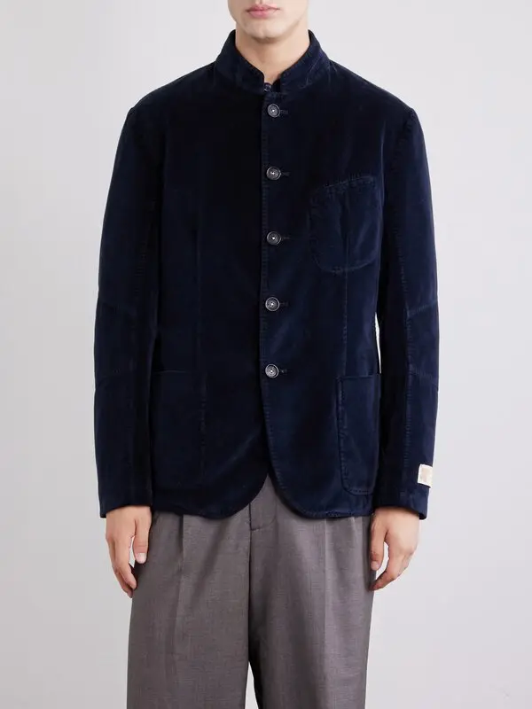 Massimo Alba Gstaad Panelled Cotton-velvet Jacket