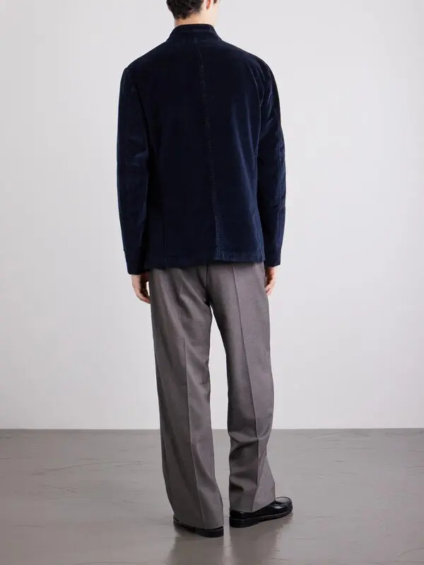 Massimo Alba Gstaad Panelled Cotton-velvet Jacket