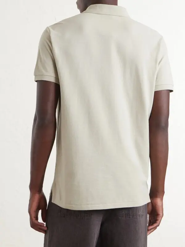 Polo Ralph Lauren Slim-fit Logo-embroidered Cotton-piqué Polo Shirt - Neutrals