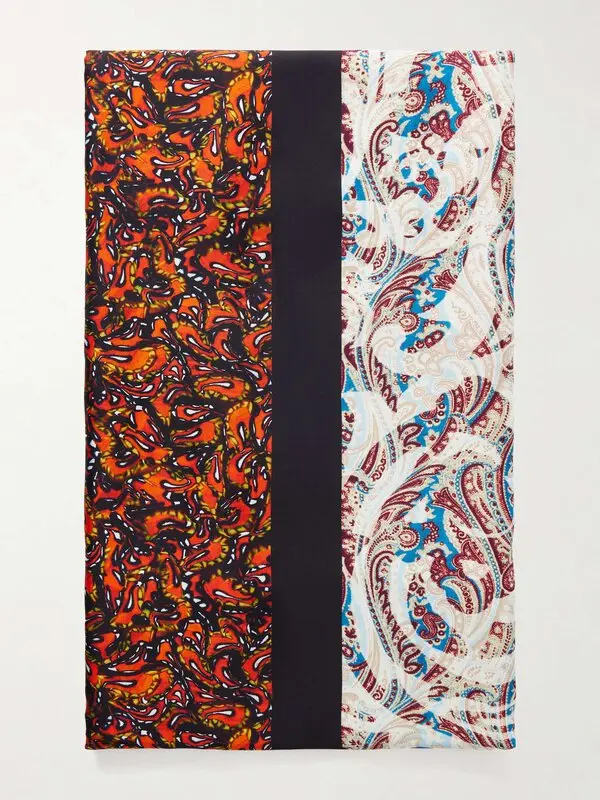 Dries Van Noten Flora Printed Satin Scarf