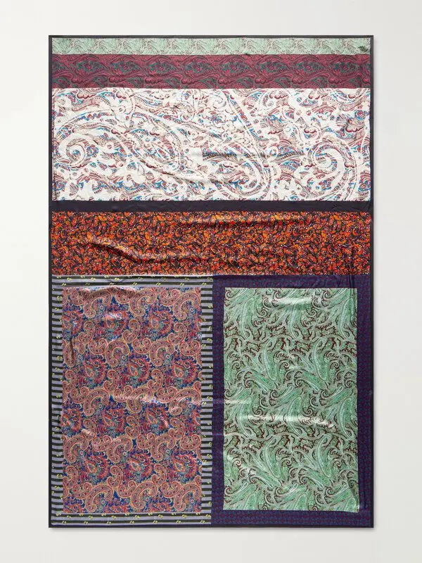 Dries Van Noten Flora Printed Satin Scarf