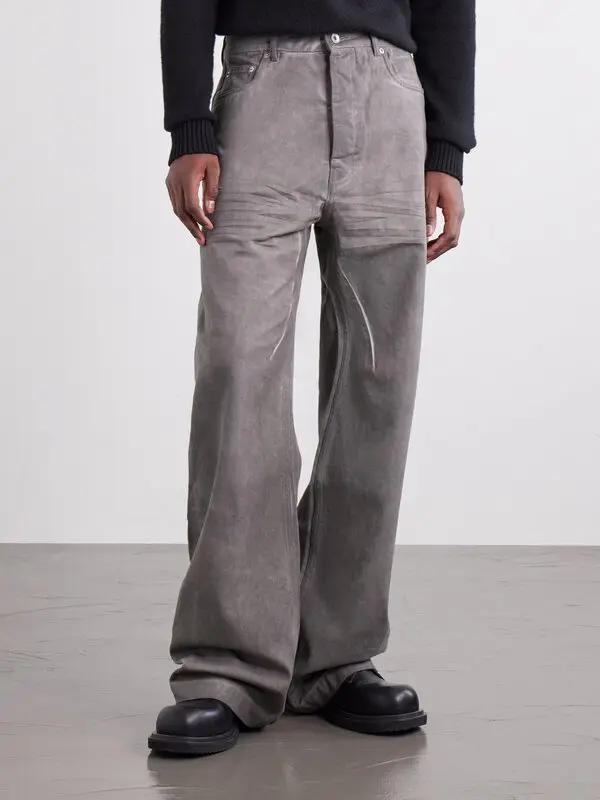 Rick Owens Geth Wide-leg Jeans - Gray