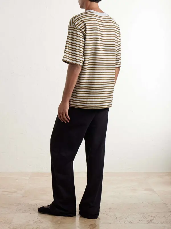 Dries Van Noten Heso Striped Cotton-jersey T-shirt