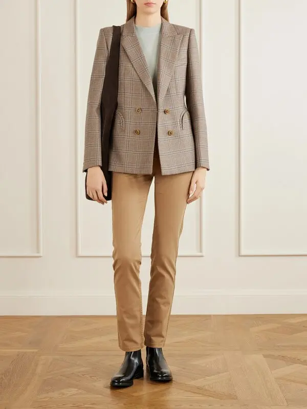 Purdey Cotton, Lyocell And Silk-blend Skinny-leg Pants - Camel