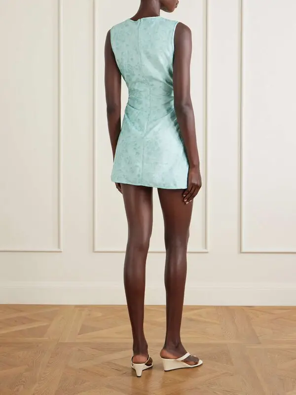 Christopher Esber Light Leak Ruched Jacquard Mini Dress
