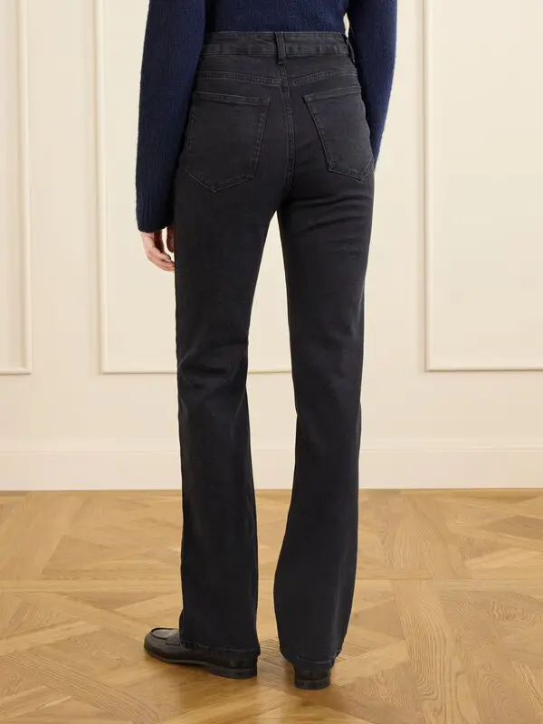 RÓHE Stretch Denim High-rise Straight-leg Jeans