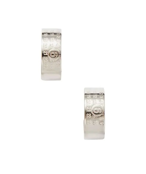 MAISON MARGIELA Numeric Signature Earrings - Silver