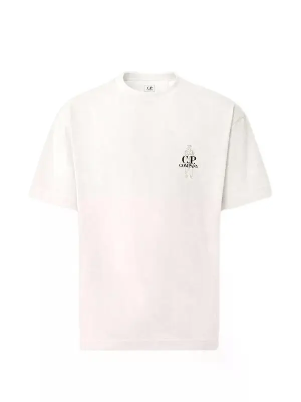 C.P. COMPANY 30/1 Jersey Short Sleeve Comfort Logo T-shirt - White