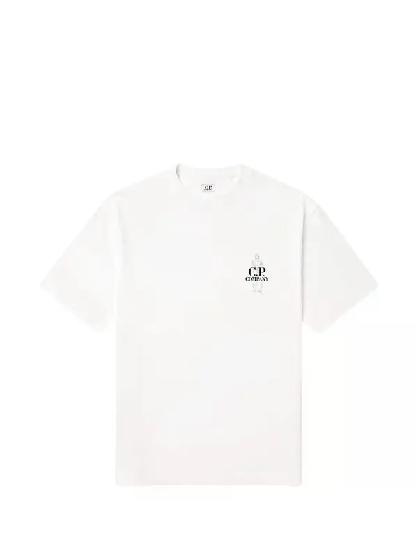 C.P. COMPANY 30/1 Jersey Short Sleeve Comfort Logo T-shirt - White