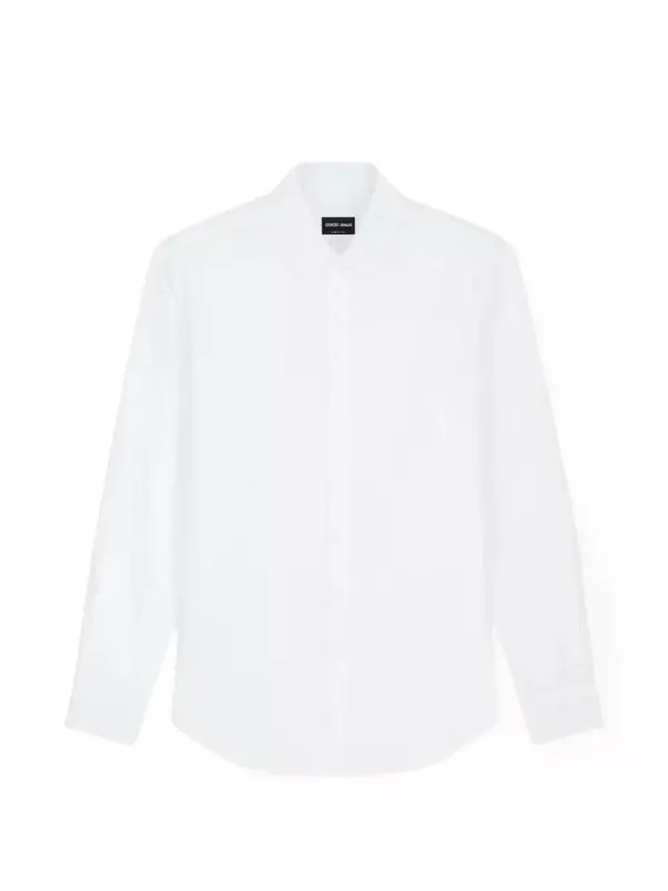 Giorgio Armani Regular Fit Cotton Seersucker Shirt