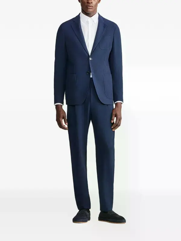 Giorgio Armani Regular Fit Cotton Seersucker Shirt