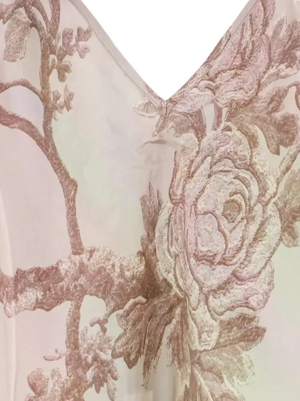 MES DEMOISELLES Floral V-neck Top