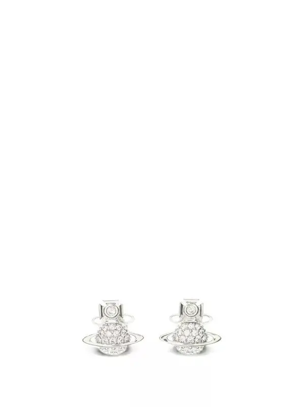 VIVIENNE WESTWOOD Tamia Rhinestone Earrings - Silver