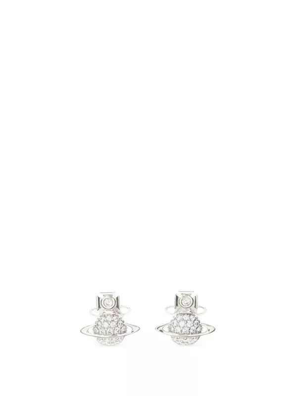 VIVIENNE WESTWOOD Tamia Rhinestone Earrings - Silver