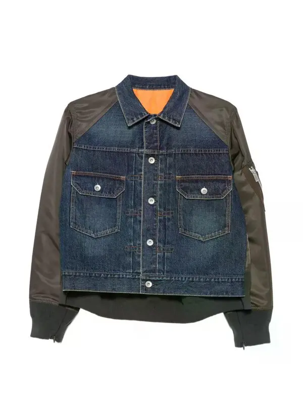 Sacai Zip-pocket Paneled Jacket - Blue