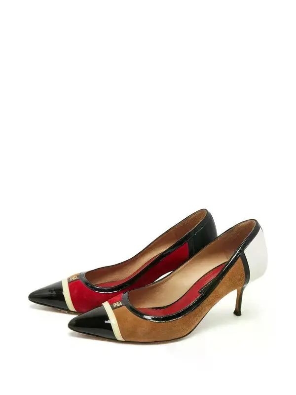 Carolina Herrera Tricolour Suede Pumps