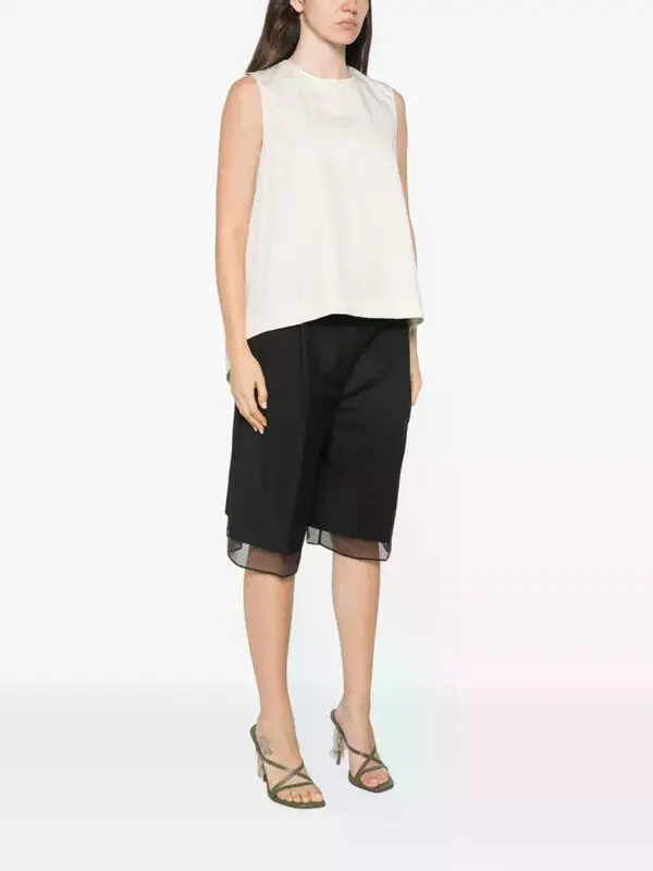 MOUTAKI Sleeveless Round-neck Blouse