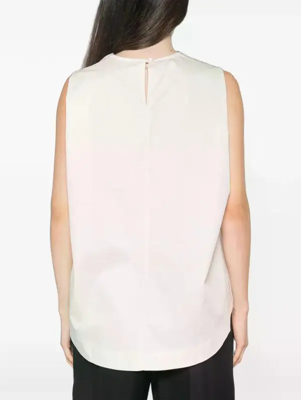 MOUTAKI Sleeveless Round Neck Blouse