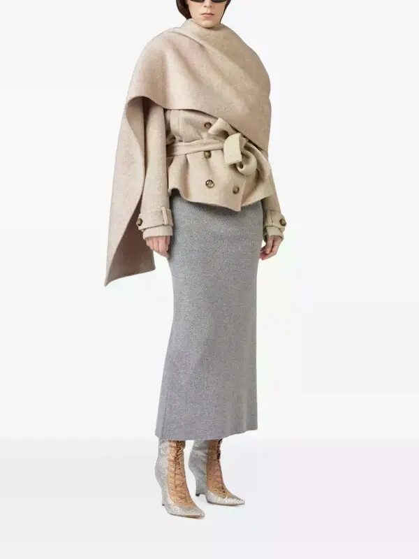 Giuseppe Di Morabito Draped Belted Peacoat - Neutrals