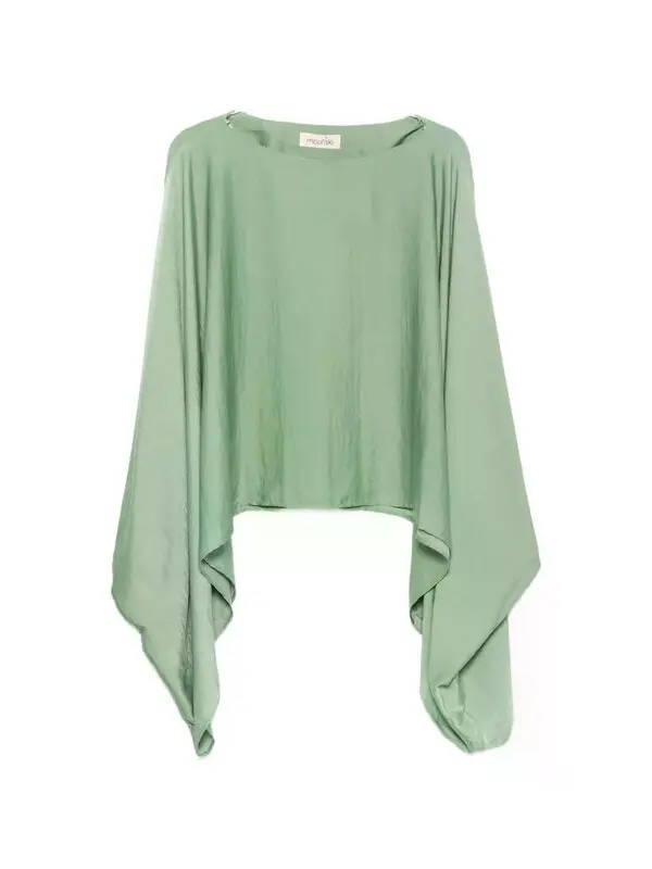 MOUTAKI Boat-neck Cape-style Blouse
