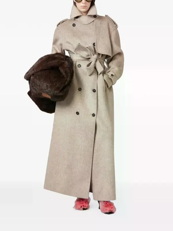Giuseppe Di Morabito Double-breasted Belted Coat - Neutrals