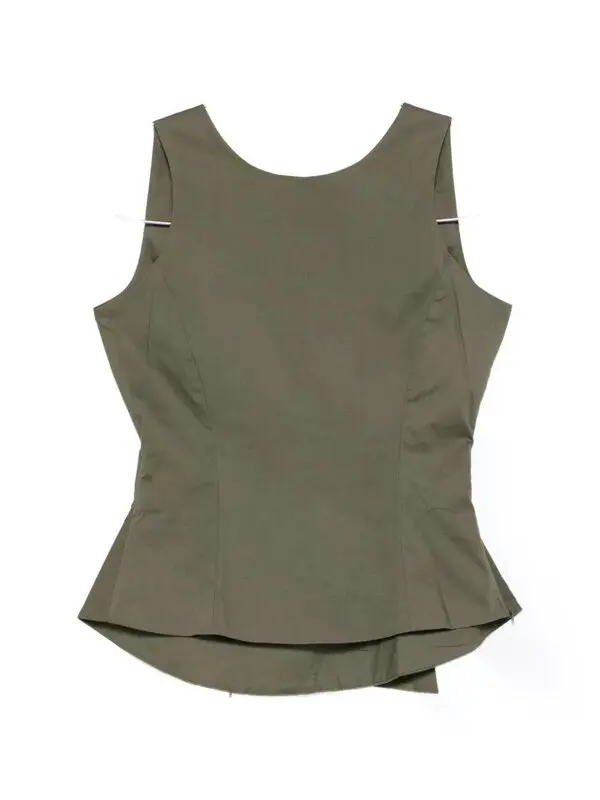 MOUTAKI Bow-detail Peplum Blouse