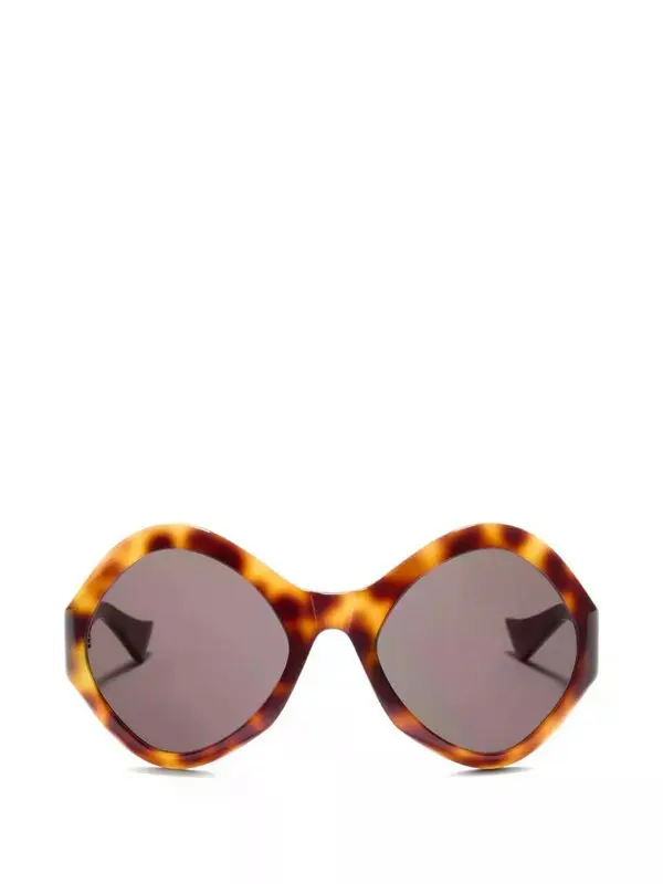 Valentino Garavani Vlogo Signature Geometric-frame Sunglasses - Brown