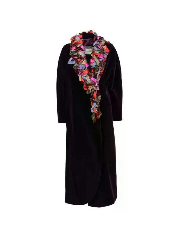 Moschino Ribbon-embellished Velvet Coat