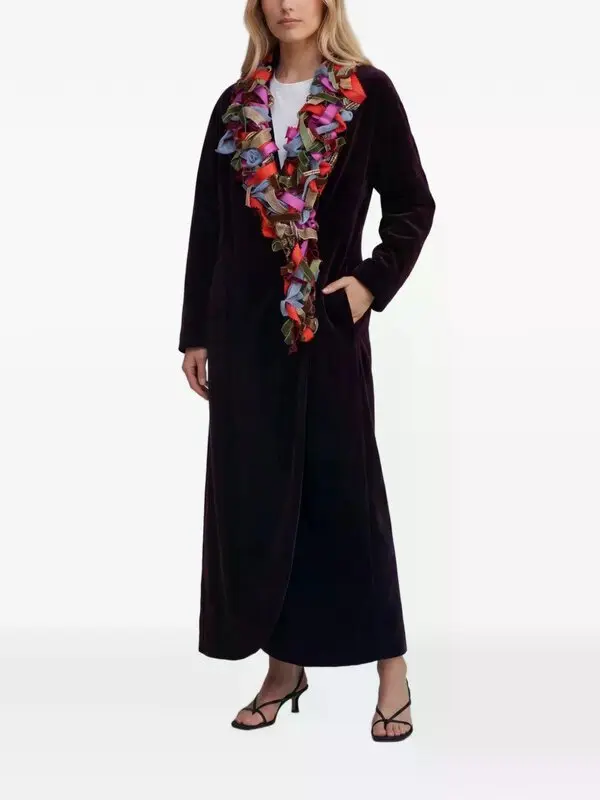 Moschino Ribbon-embellished Velvet Coat
