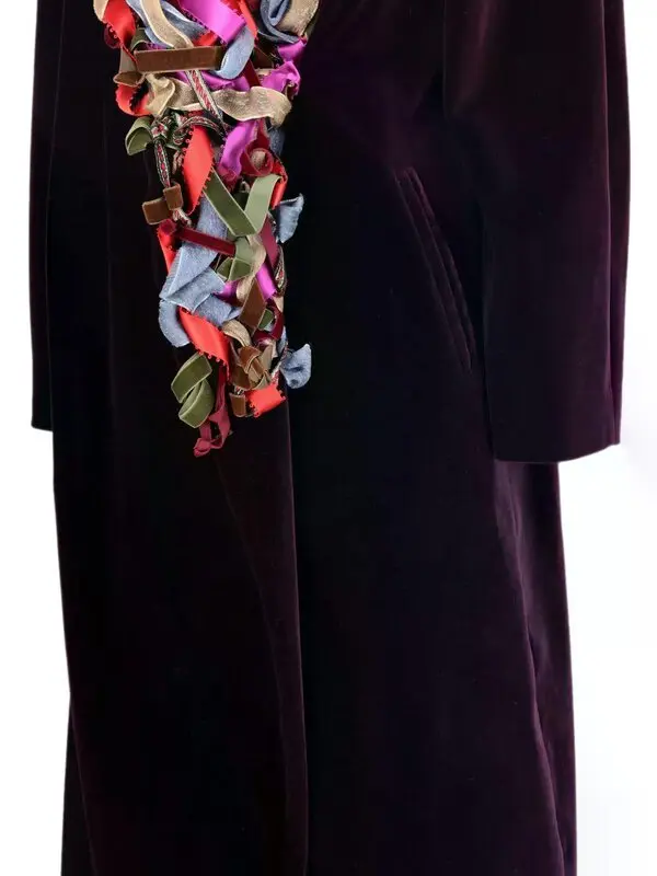 Moschino Ribbon-embellished Velvet Coat