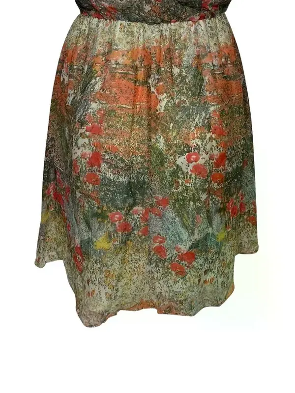 Alice + Olivia Floral Print Sleeveless Boat Neck Dress