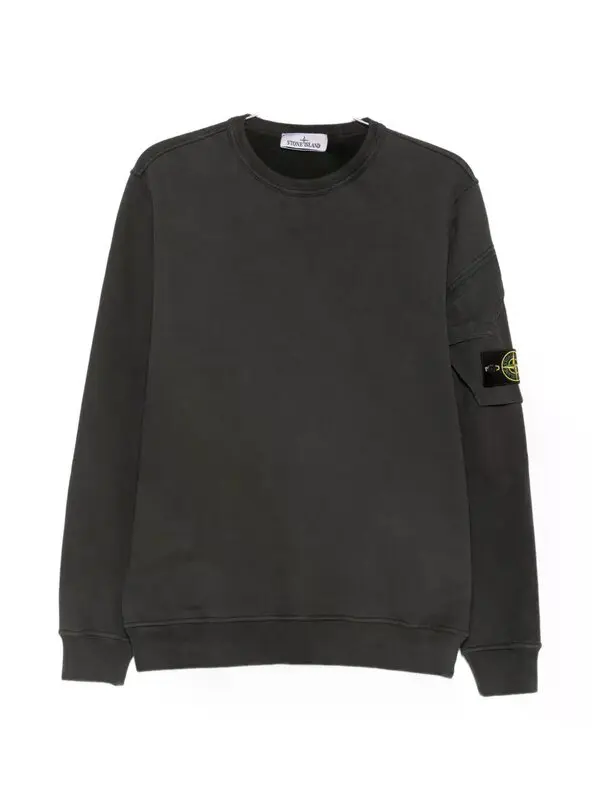 Stone Island Logo-patch Pocket Sweatshirt - Grey