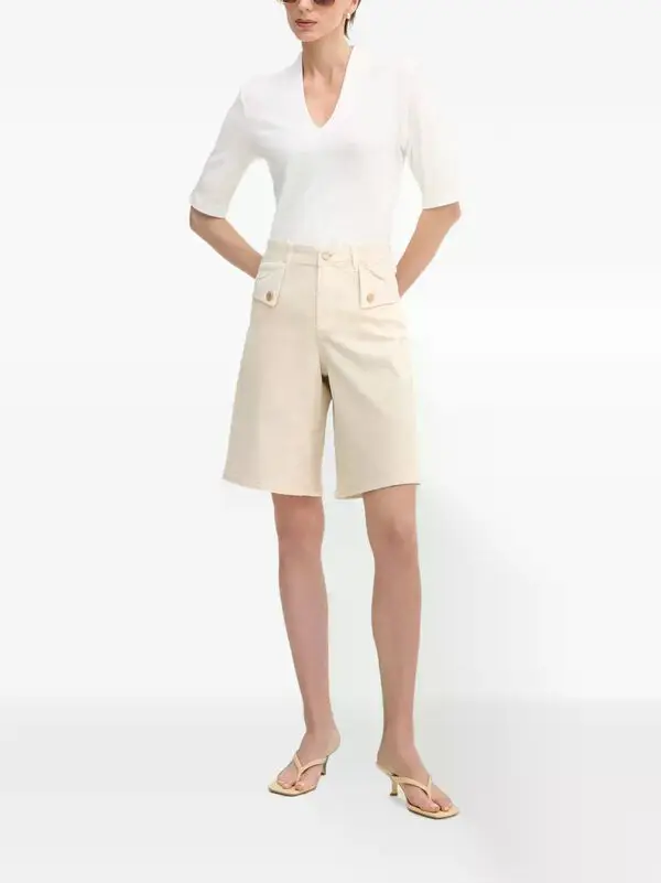 Joseph Ribkoff Button-detail Pocket-patch Shorts - Neutrals