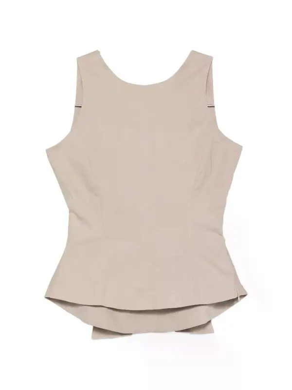 MOUTAKI Bow-detail Peplum Blouse
