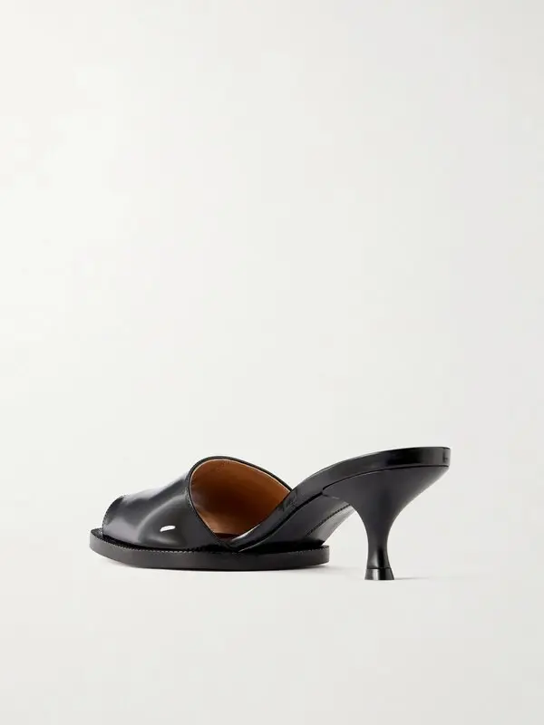 MAISON MARGIELA Tabi City Leather Sandals - Black