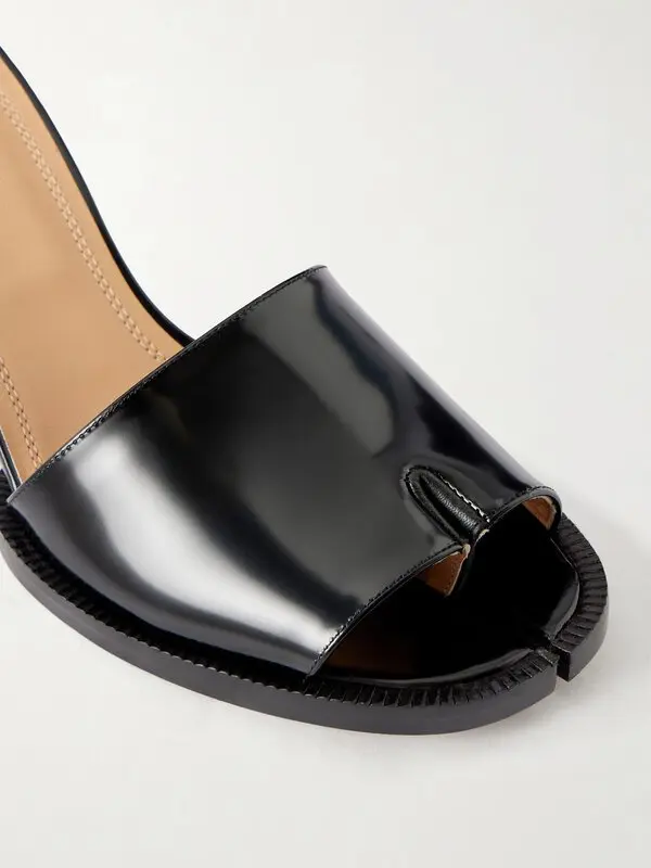 MAISON MARGIELA Tabi City Leather Sandals - Black