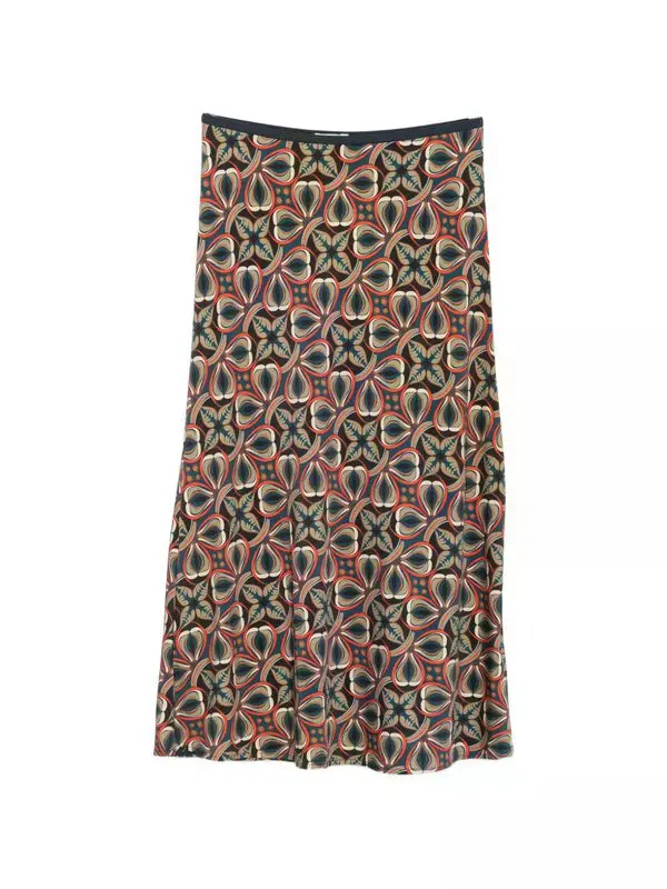 SIYU Geometric-print Midi Skirt - Blue
