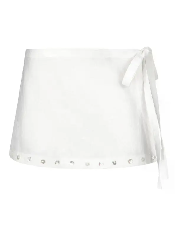 Staud Zandra Mini Skirt - White