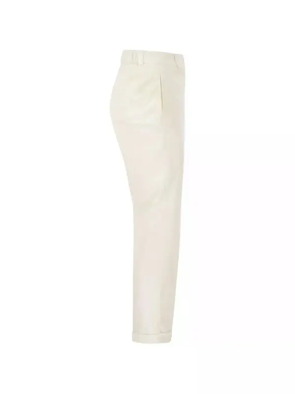 Peserico Tapered-leg Elasticated-waistband Trousers - White
