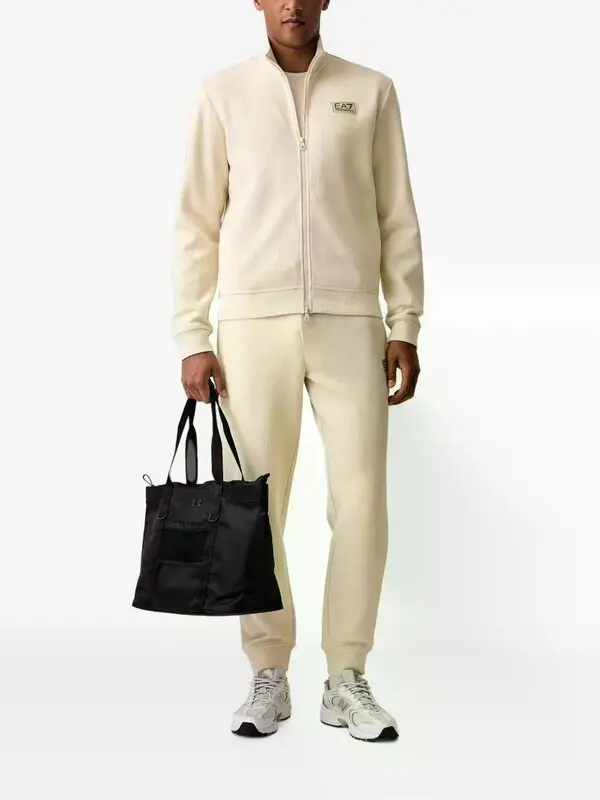 EA7 Logo Patch Zip-up Sweater